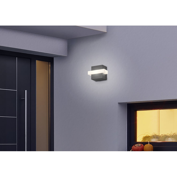 Ivy Bronx Hanzhe Powder-Coated 10cm H LED Integrated Outdoor Flush Mount | Wayfair.co.uk